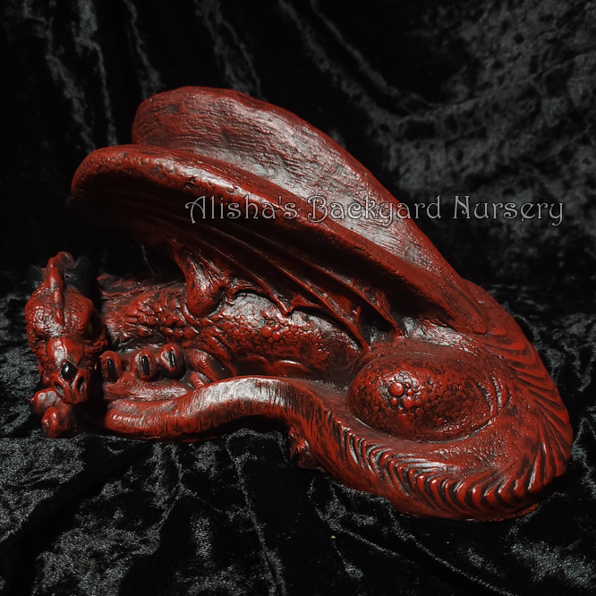 Laying Dragon Concrete Statue | Alisha's Backyard Nursery